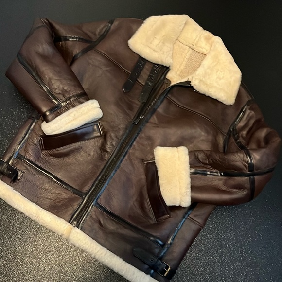 Jackets & Coats | Custom Shearlingleather Jacket | Poshmark